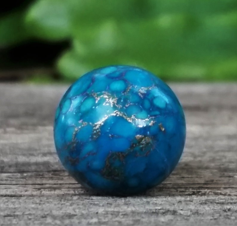 Small Turquoise Lamp Finial, Gold Accents - Etsy