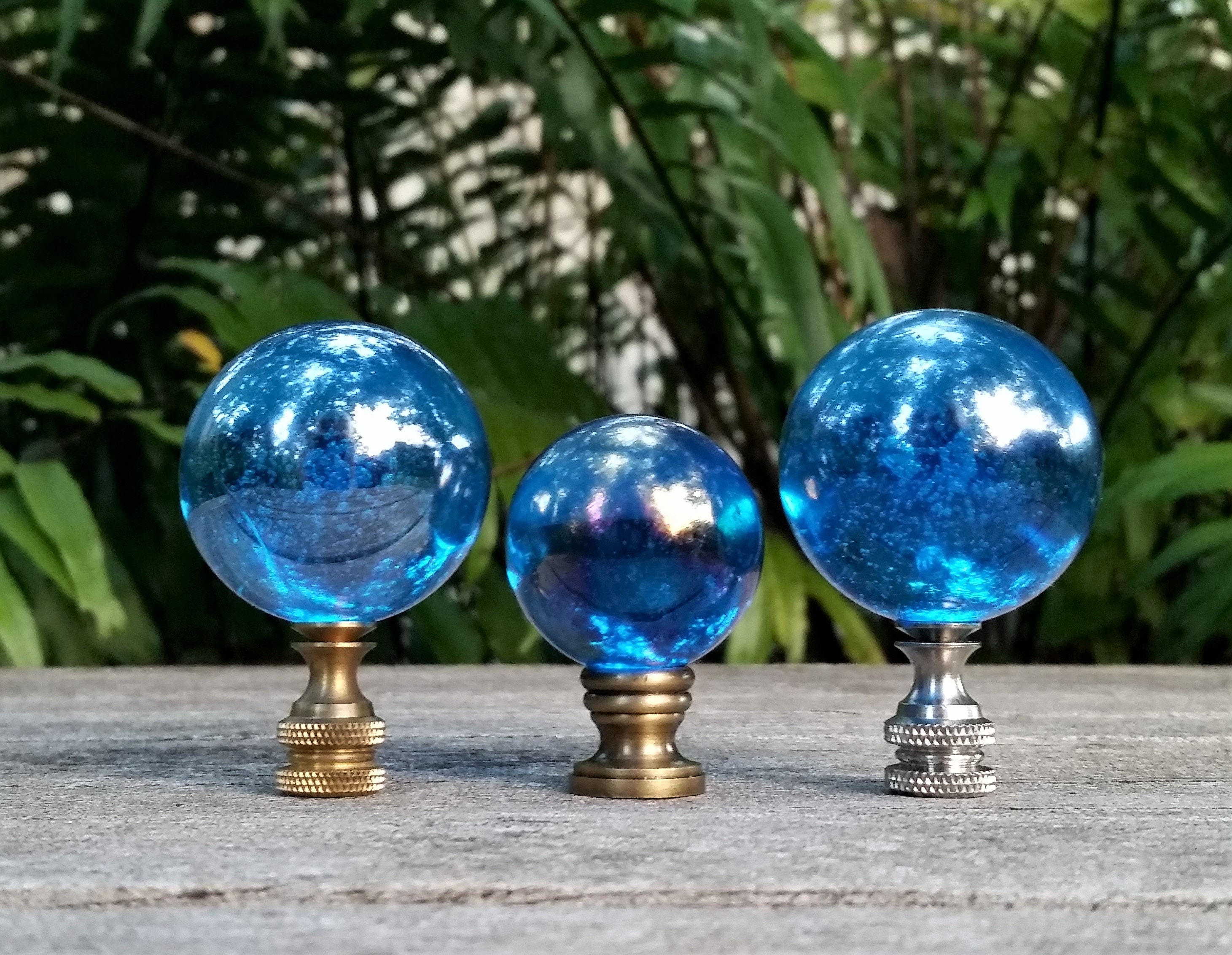Large Turquoise Lamp Finial, Iridescent - Etsy