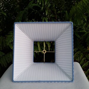 Blue Lampshade, Square Bell Lamp Shade - Etsy