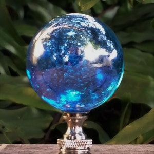 Large Turquoise Lamp Finial, Iridescent - Etsy