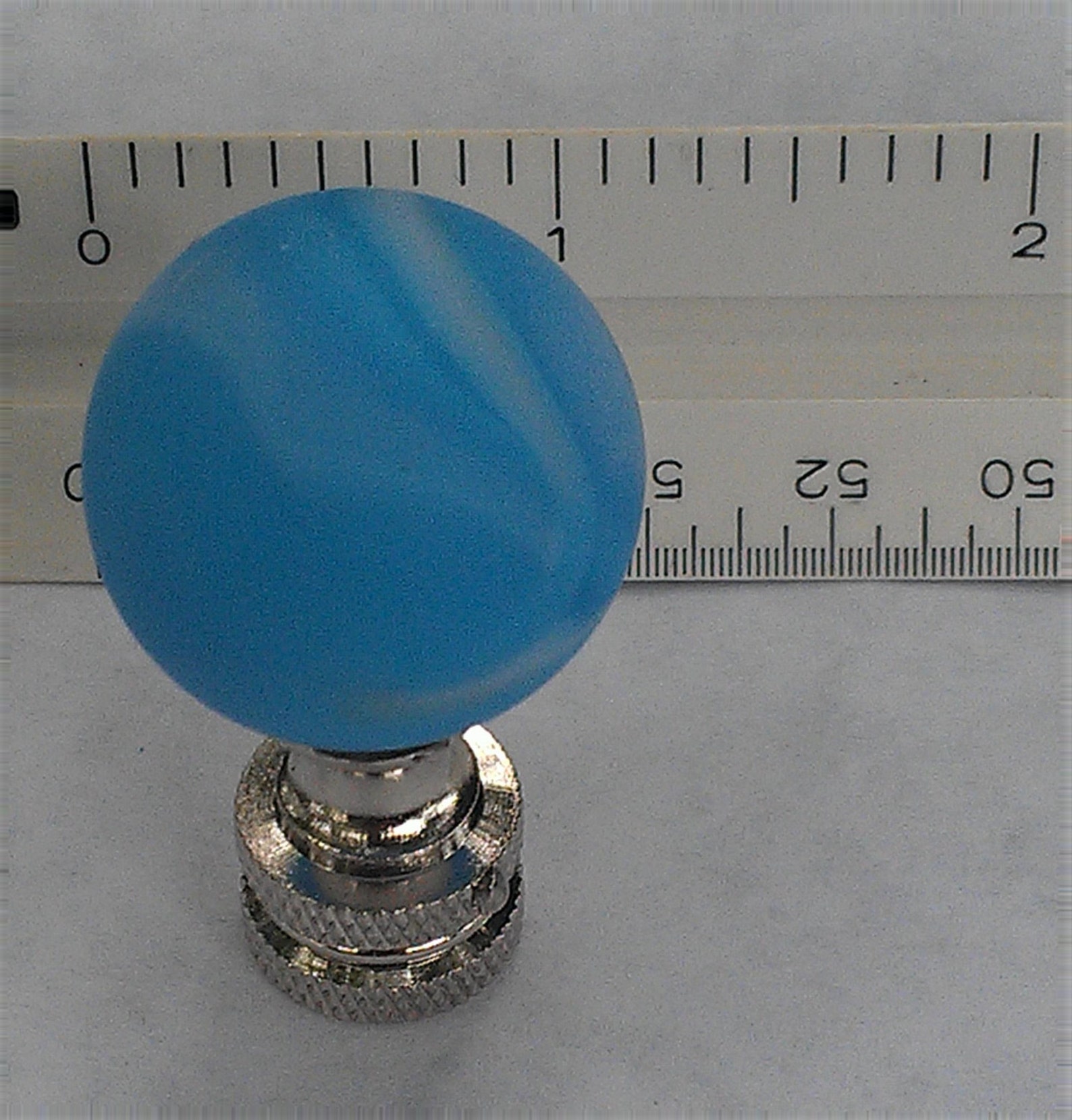 Light Blue Lamp Finial White Frosted Glass - Etsy