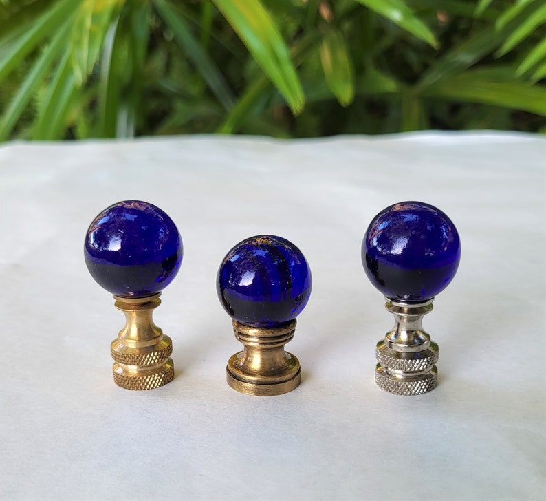 Small Cobalt Blue Lamp Finial - Etsy