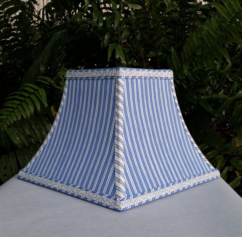 Blue Lampshade Square Bell Lamp Shade - Etsy