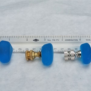 Turquoise Lamp Finial, Oval Glass Rock - Etsy