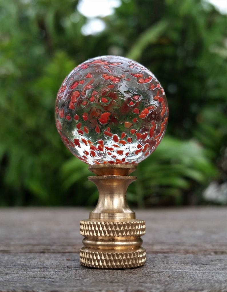 Lamp Finial, Red Yellow or Blue - Etsy