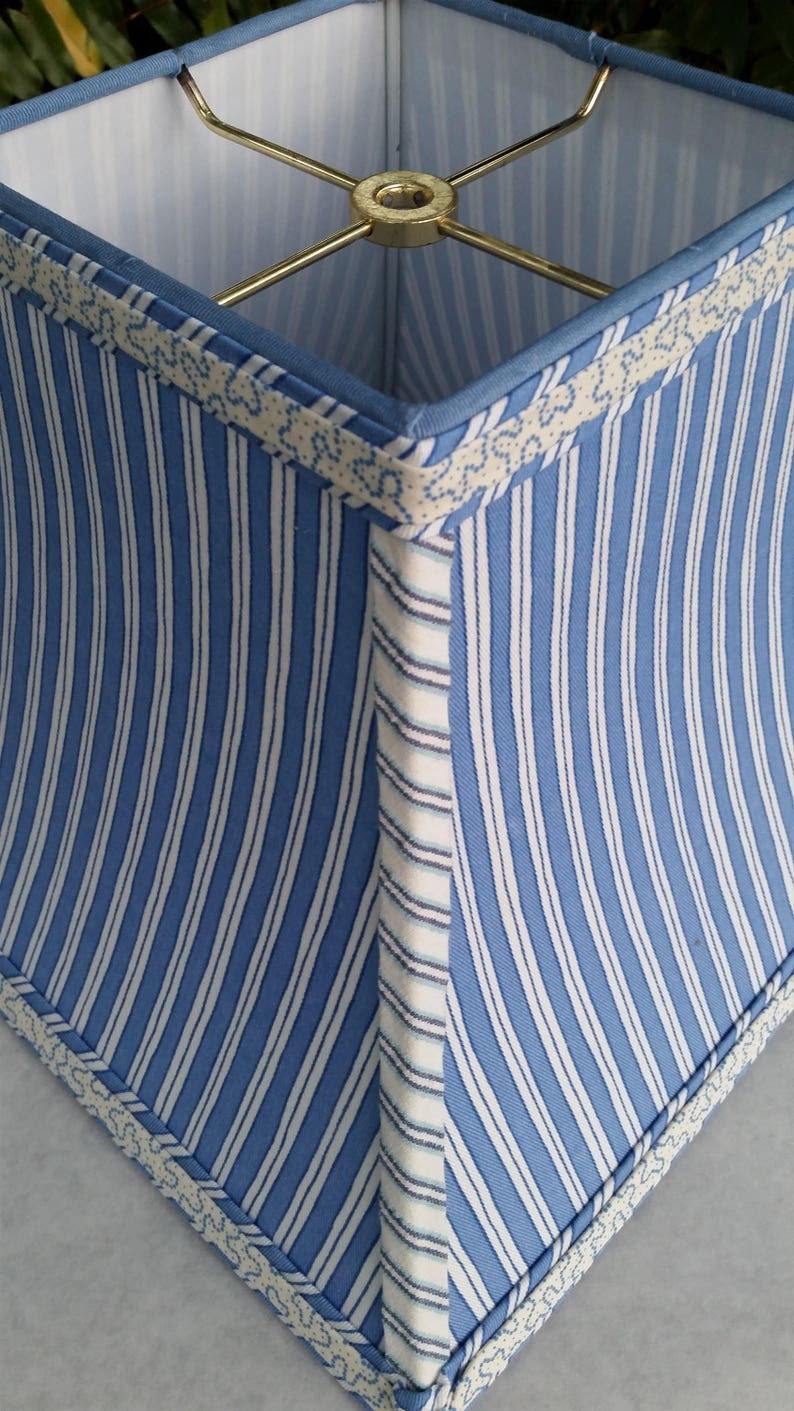 Blue Lampshade Square Bell Lamp Shade - Etsy