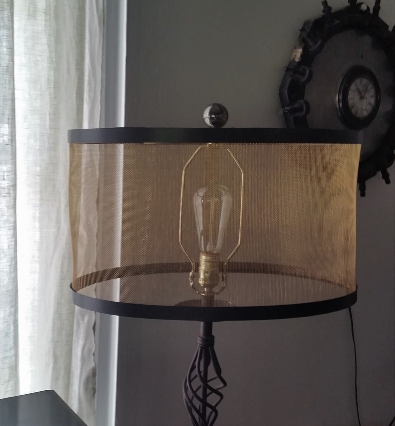 Wire Mesh Lampshade Oval Bronze Industrial Lamp Shade - Etsy