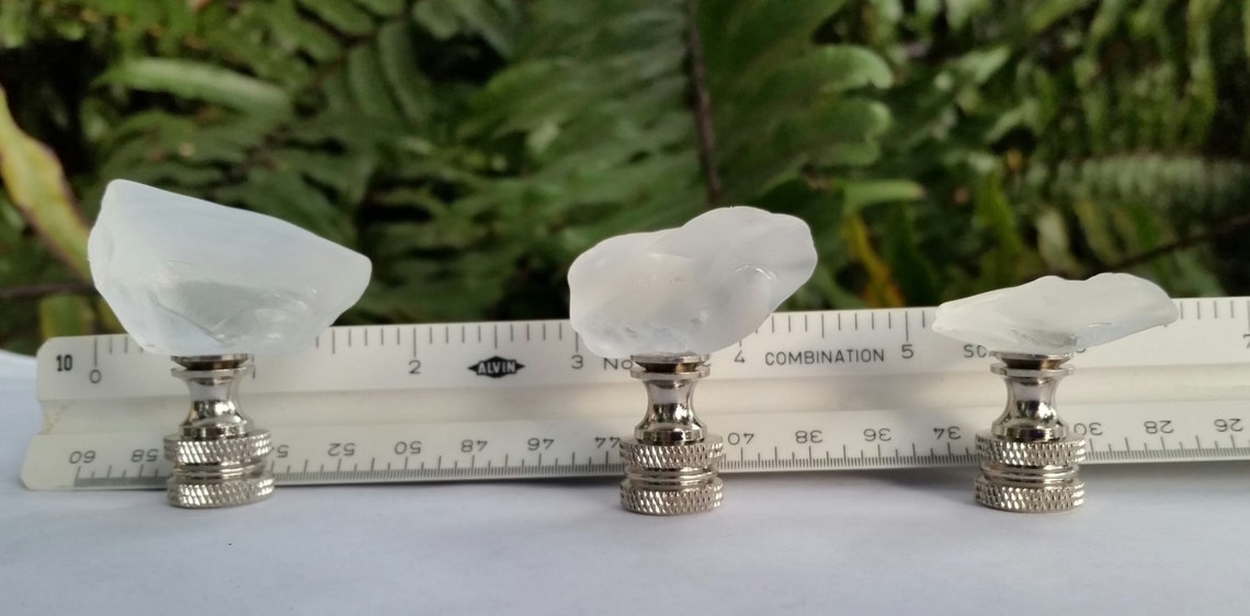 Frosted Lamp Finial, White Sea Glass - Etsy