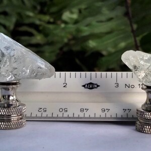 Lamp Finial, Clear Sea Glass Rock - Etsy