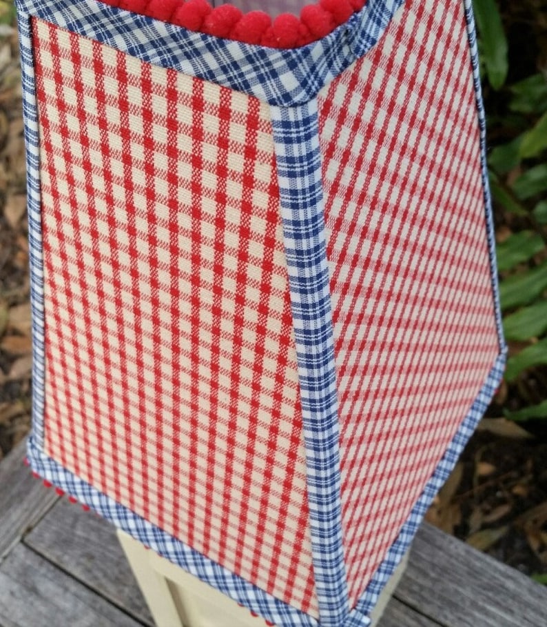 Small Kids Table Lamp Custom Red Check Lamp Shade - Etsy