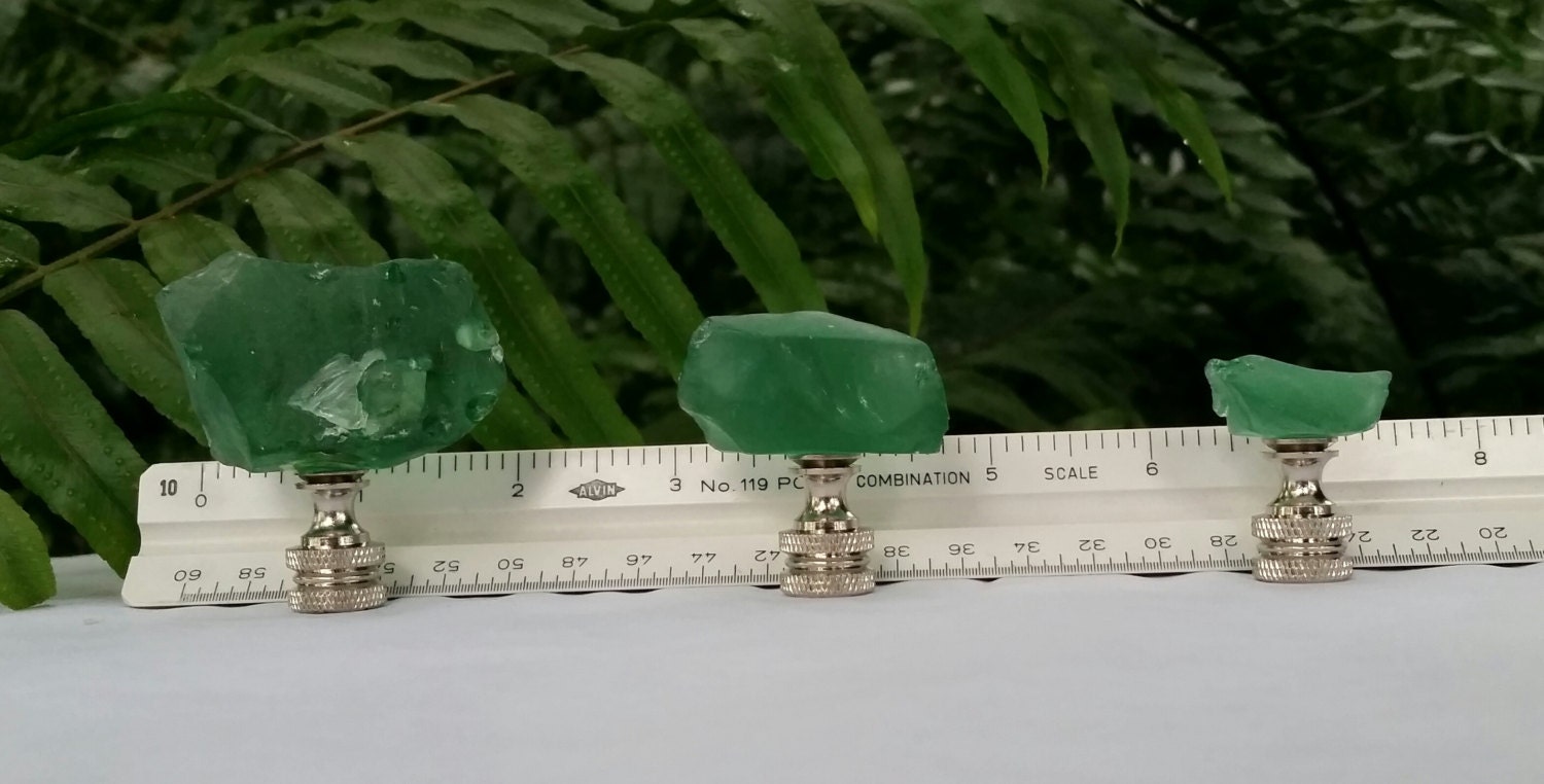 Sea Glass Lamp Finial Green | Etsy