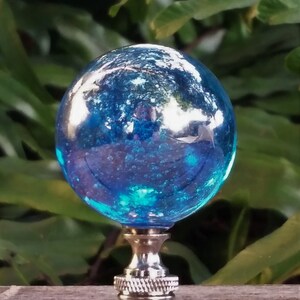 Large Turquoise Lamp Finial, Iridescent - Etsy