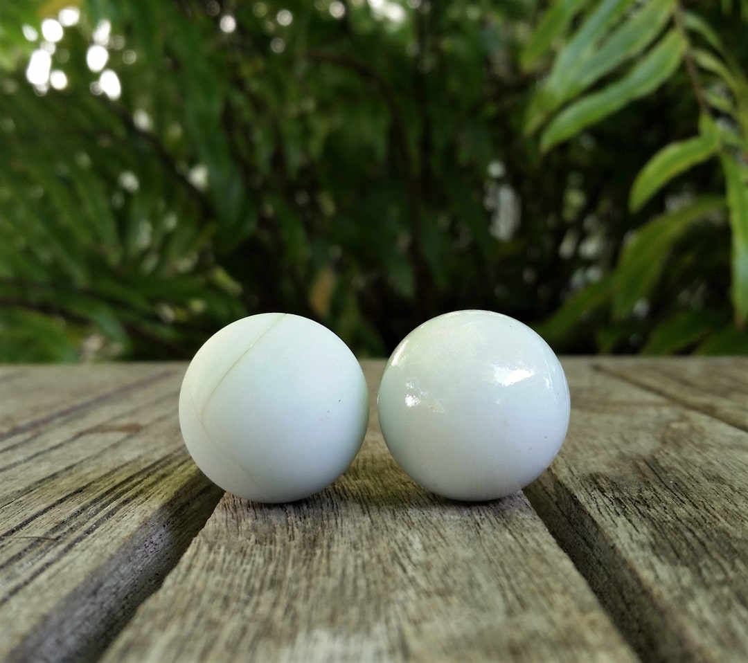 Opal White Lamp Finial, Shiny or Frosted Glass Marble - Etsy