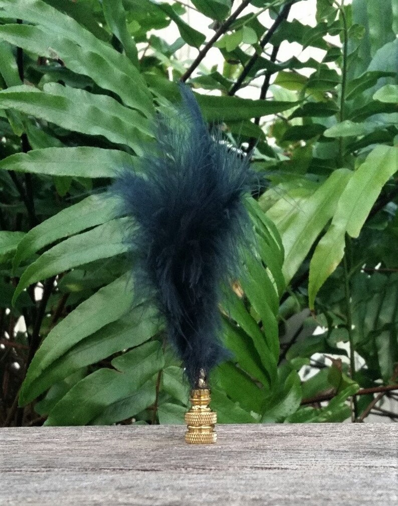 Blue Feather Lamp Finial - Etsy