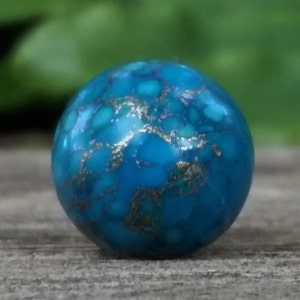 Small Turquoise Lamp Finial, Gold Accents - Etsy