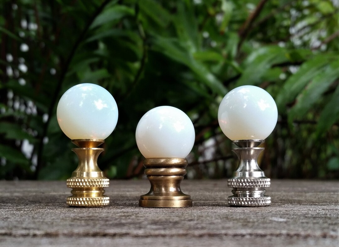 White Lamp Finial, Moon Glow - Etsy