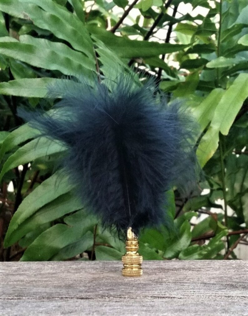 Blue Feather Lamp Finial - Etsy