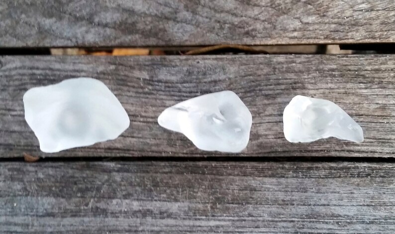 Frosted Lamp Finial, White Sea Glass - Etsy