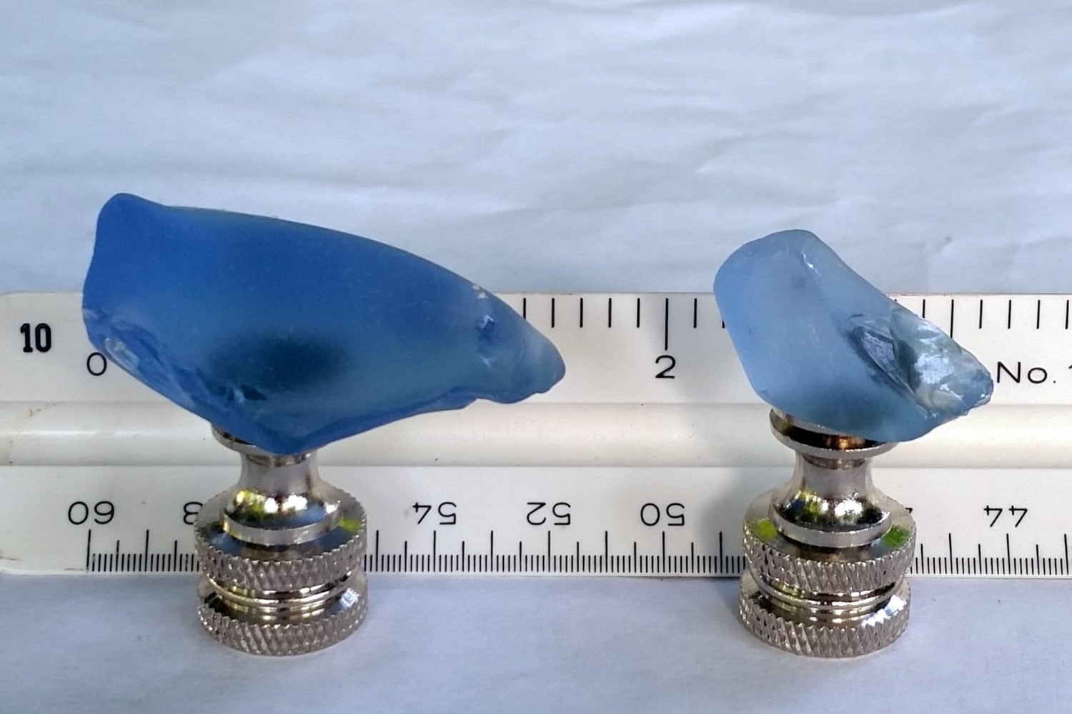 Blue Glass Rock Lamp Finial | Etsy