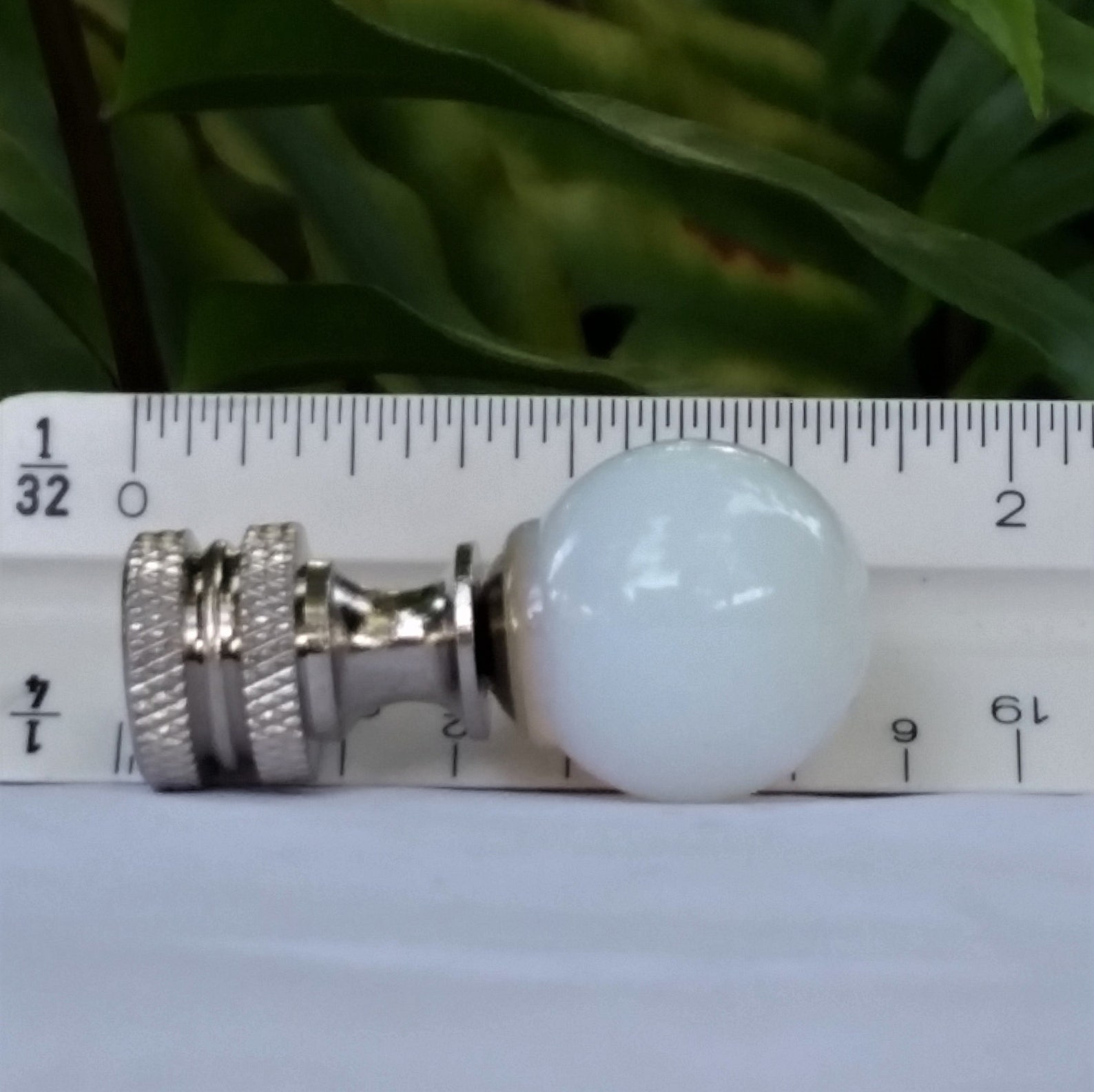 White Lamp Finial Moon Glow - Etsy