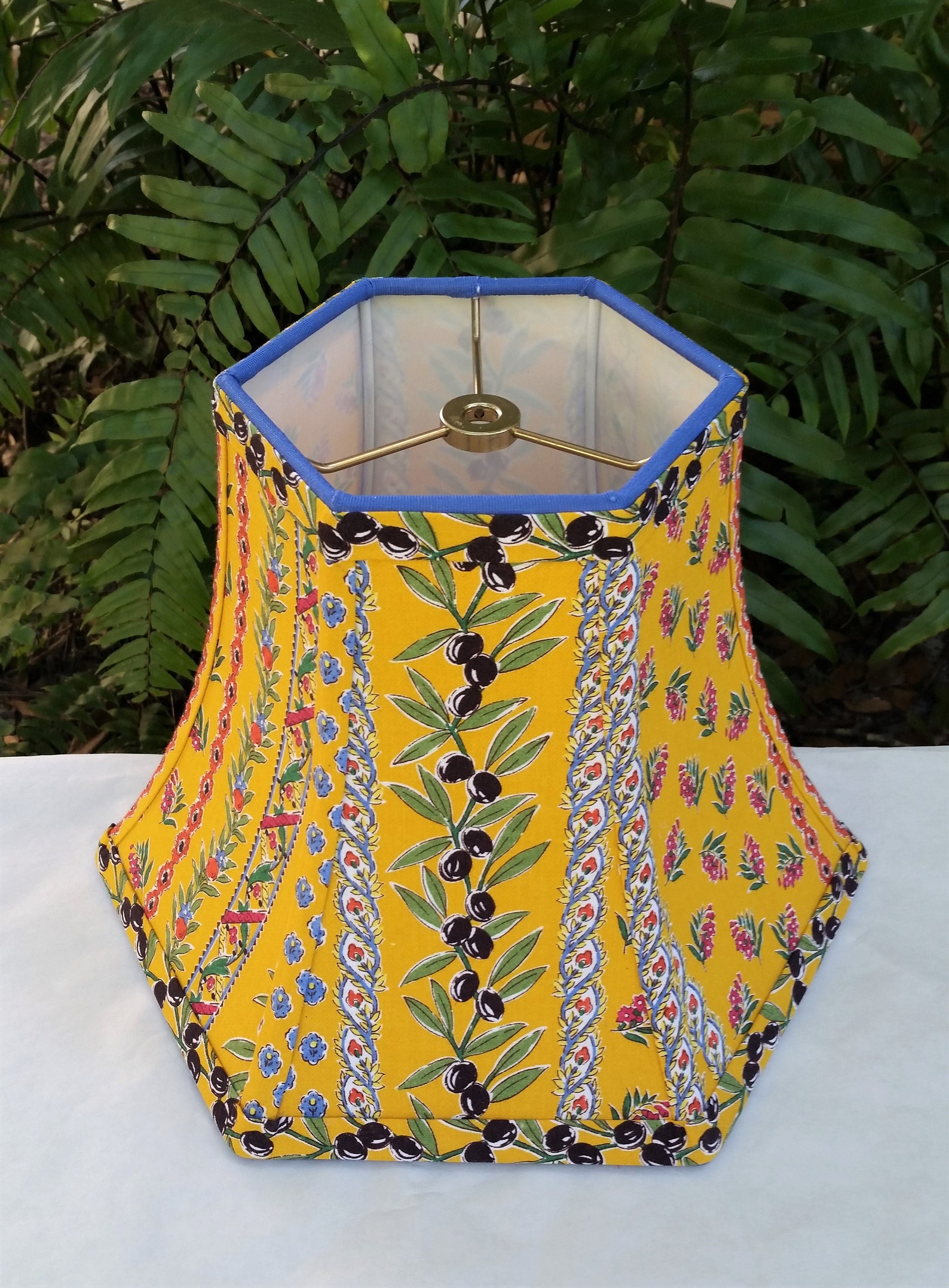 French Country Lamp Shade Bright Yellow Bell Lampshade | Etsy