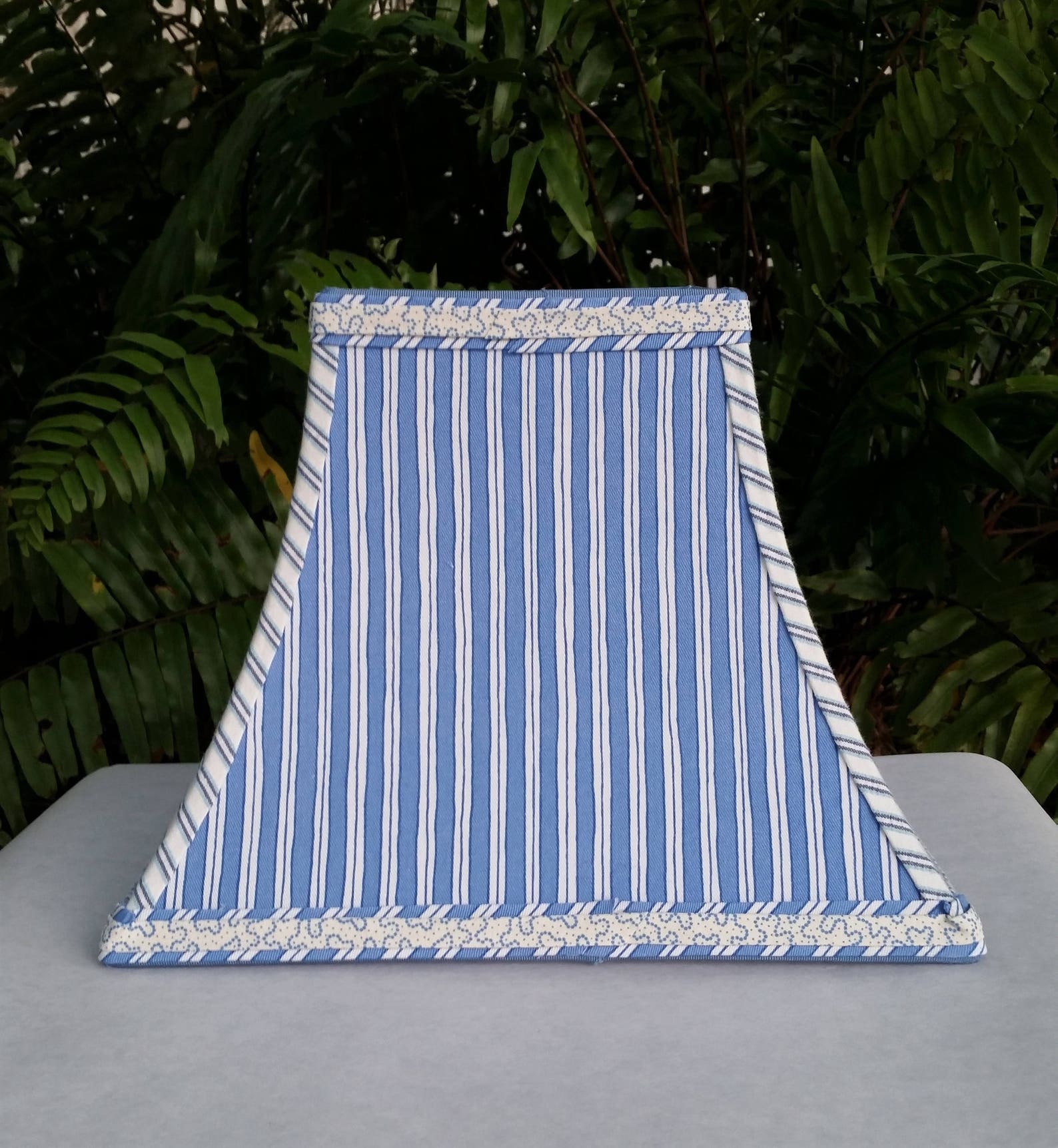 Blue Lampshade Square Bell Lamp Shade - Etsy