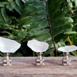 Frosted Lamp Finial, White Sea Glass - Etsy