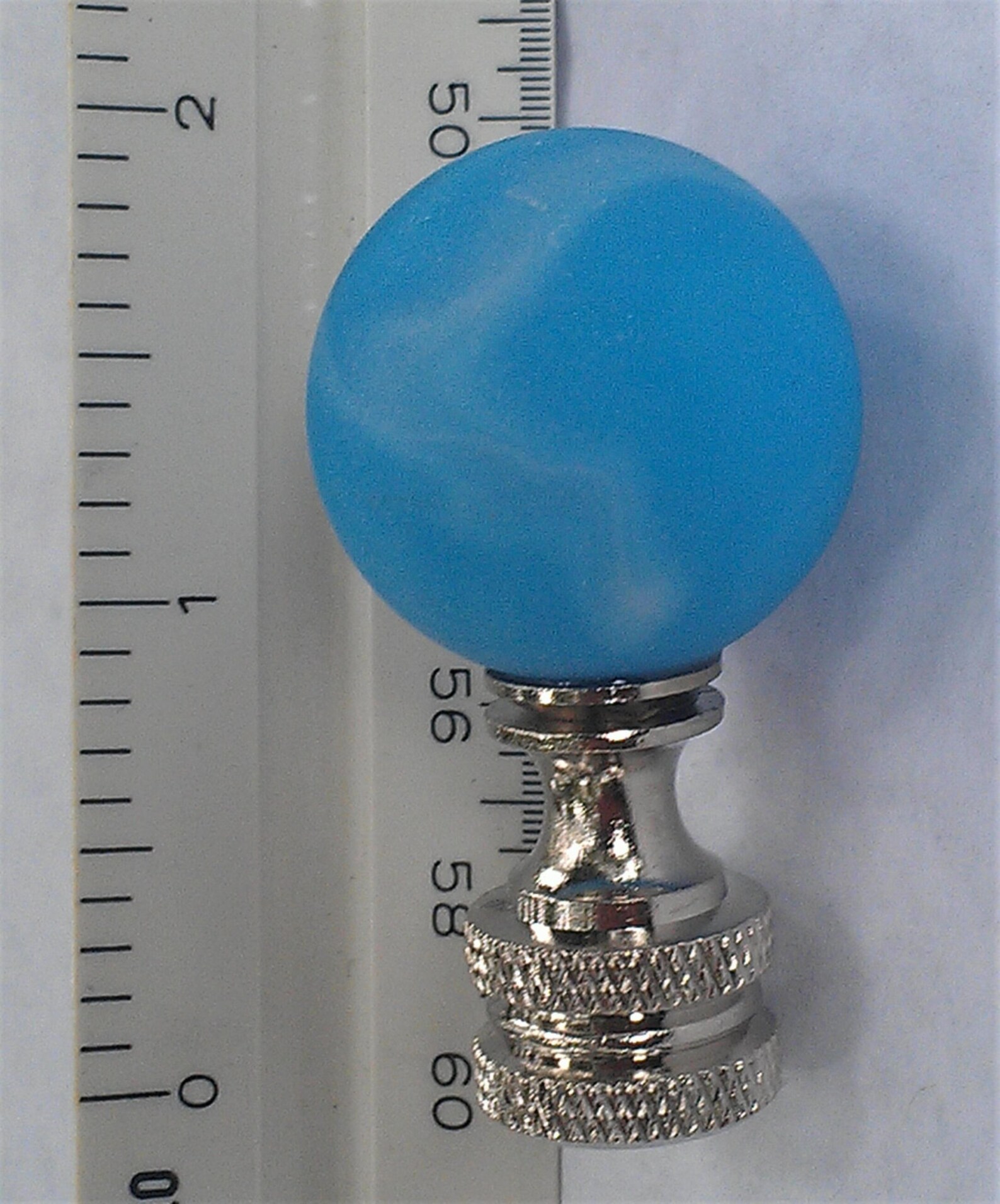 Light Blue Lamp Finial, White, Frosted Glass - Etsy