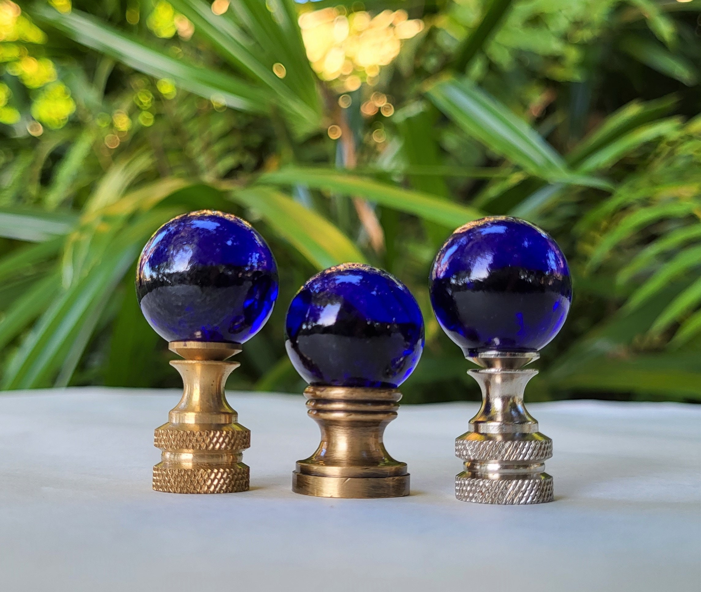 Small Cobalt Blue Lamp Finial - Etsy