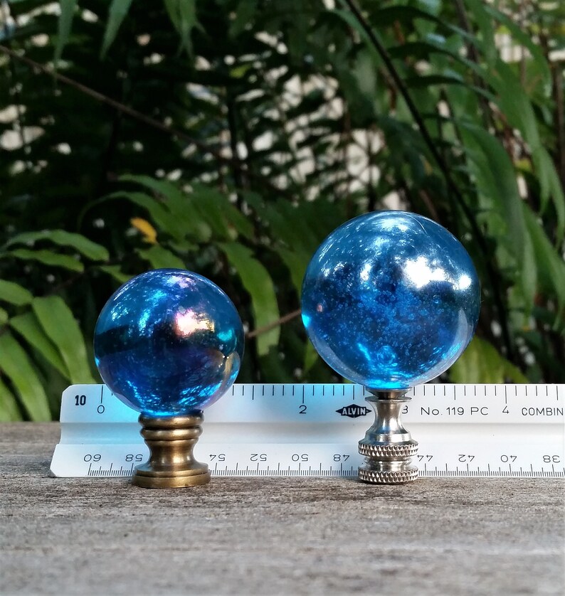 Large Turquoise Lamp Finial, Iridescent - Etsy