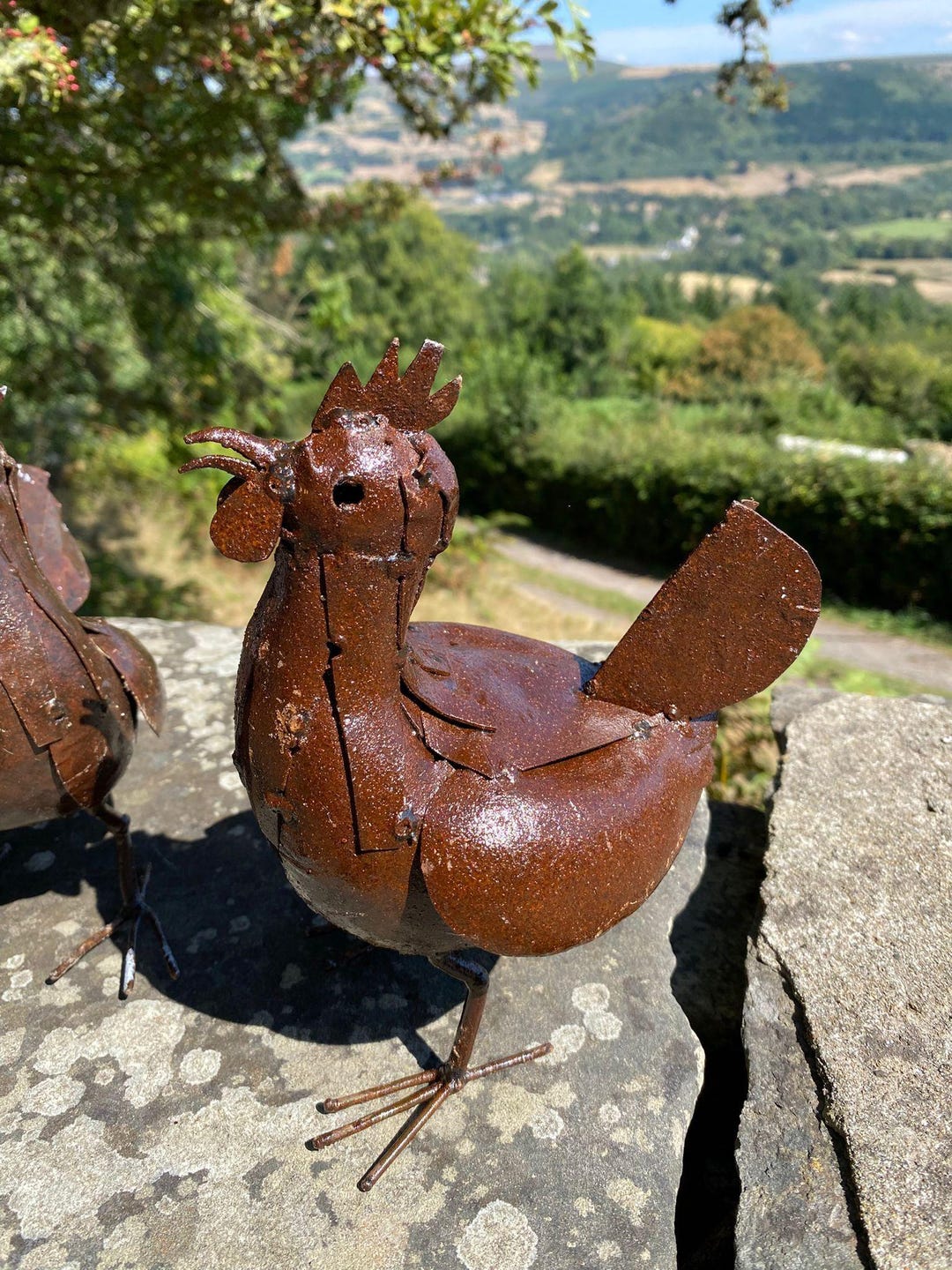 Recycled Metal Cockerel Garden Ornament - Etsy