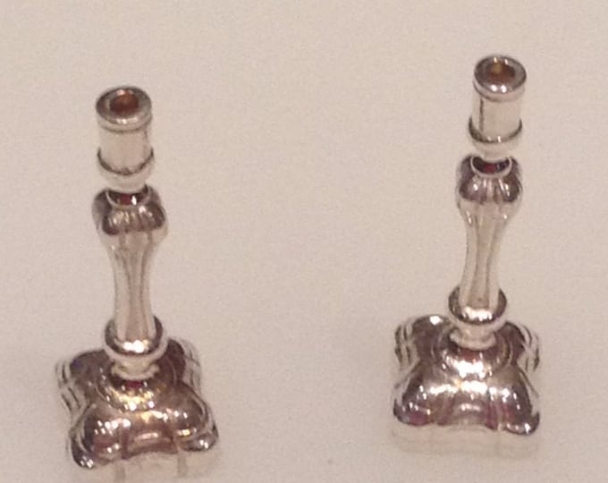 Dolls House Candlesticks in Sterling Silver, Silver Miniature Dolls ...
