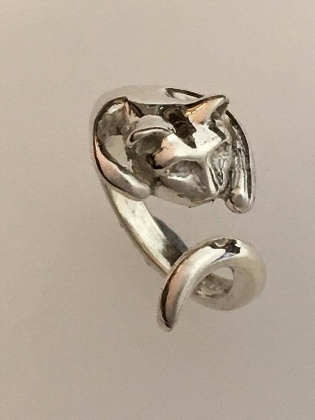 Cat Ring, Sterling Silver Cat Ring, Cat Jewellery, Kitty Ring ...