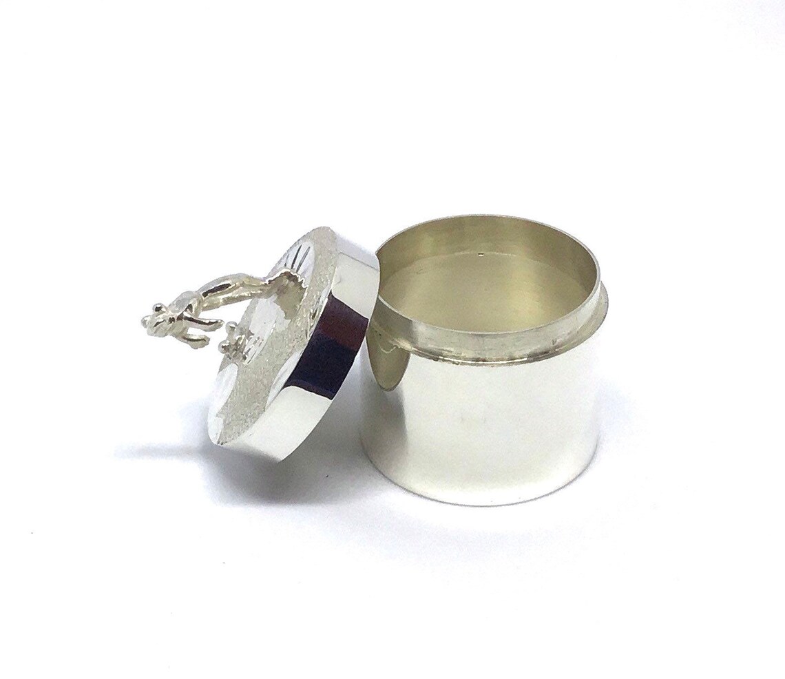 Frog Pill Box in Sterling Silver Collectable Pill Box With - Etsy