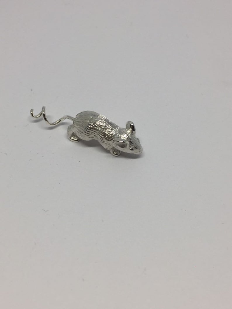 Silver Running Mouse Ornament Silver Mouse Miniature Which is - Etsy UK