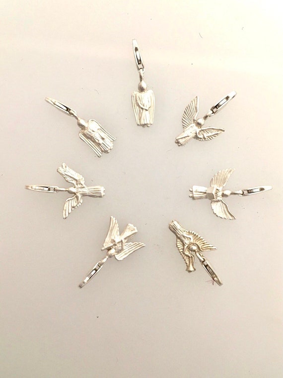 Angel Charm in Sterling Silver Archangel Charm Handmade | Etsy