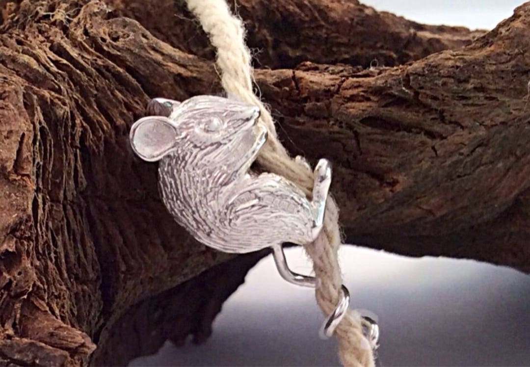 Silver Climbing Mouse, Miniature Mouse. Cute Climbing Mouse Ornament ...