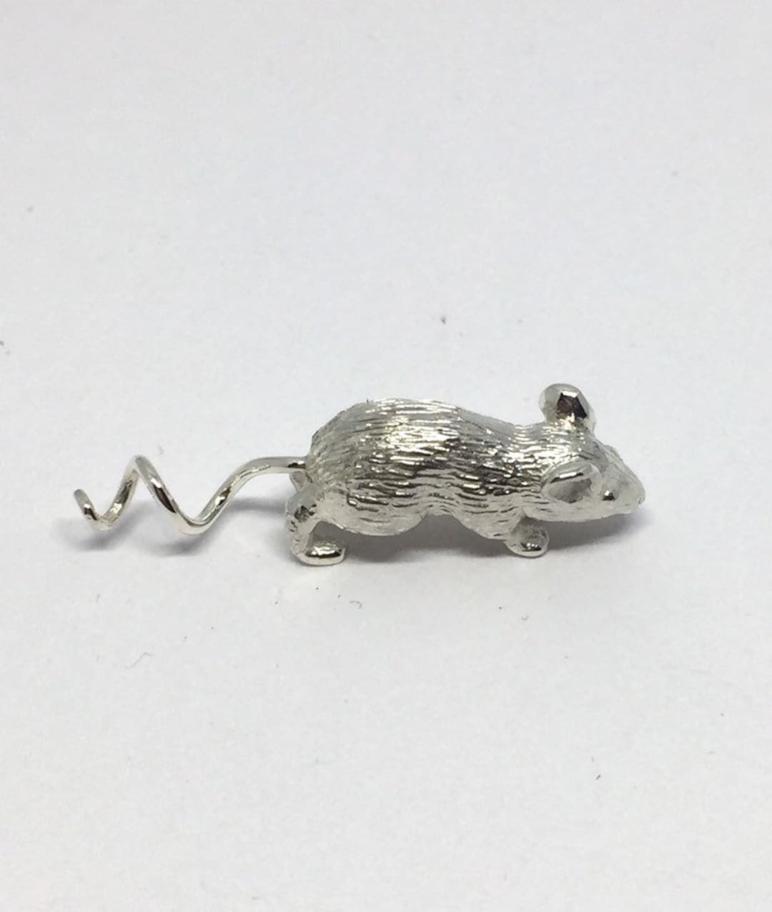 Silver Running Mouse Ornament, Silver Mouse Miniature Which is Handmade ...