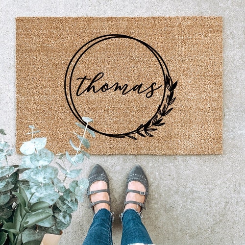 LARGE Custom Doormat Last Name Doormat Housewarming Gift | Etsy