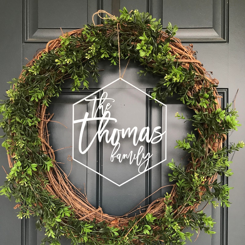 Family Name Wreath - Etsy