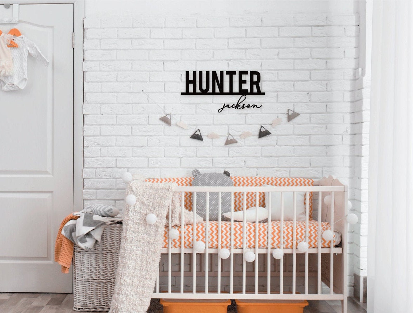 Boy Name Sign, Custom Wooden Name Sign, Nursery Name Sign, Backdrop ...