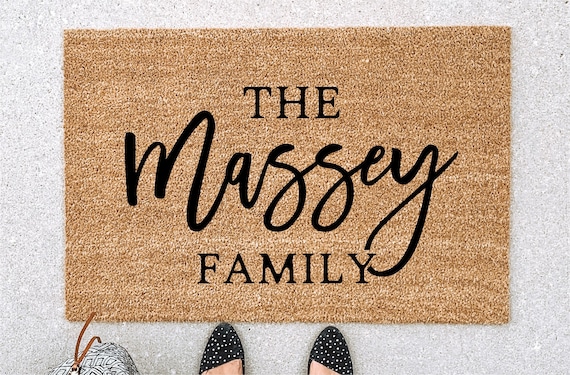 Last Name Doormat Custom Welcome Mat Housewarming Gift New - Etsy