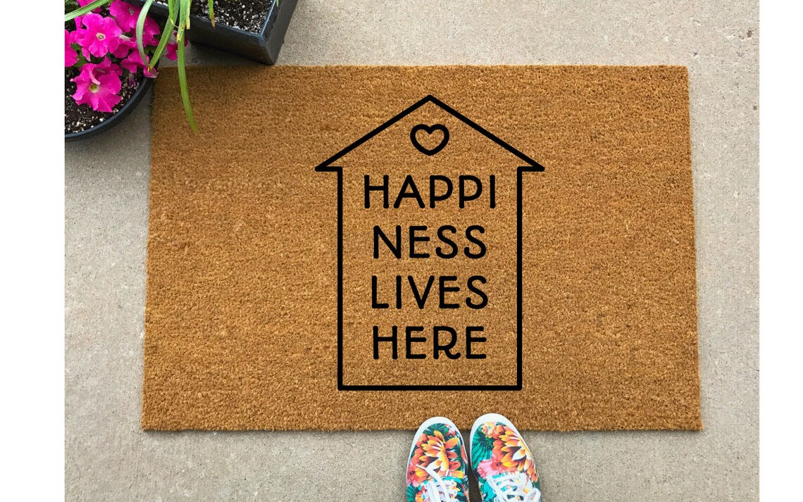 Thankful Doormat Thankful Welcome Mat Custom Welcome Mat - Etsy