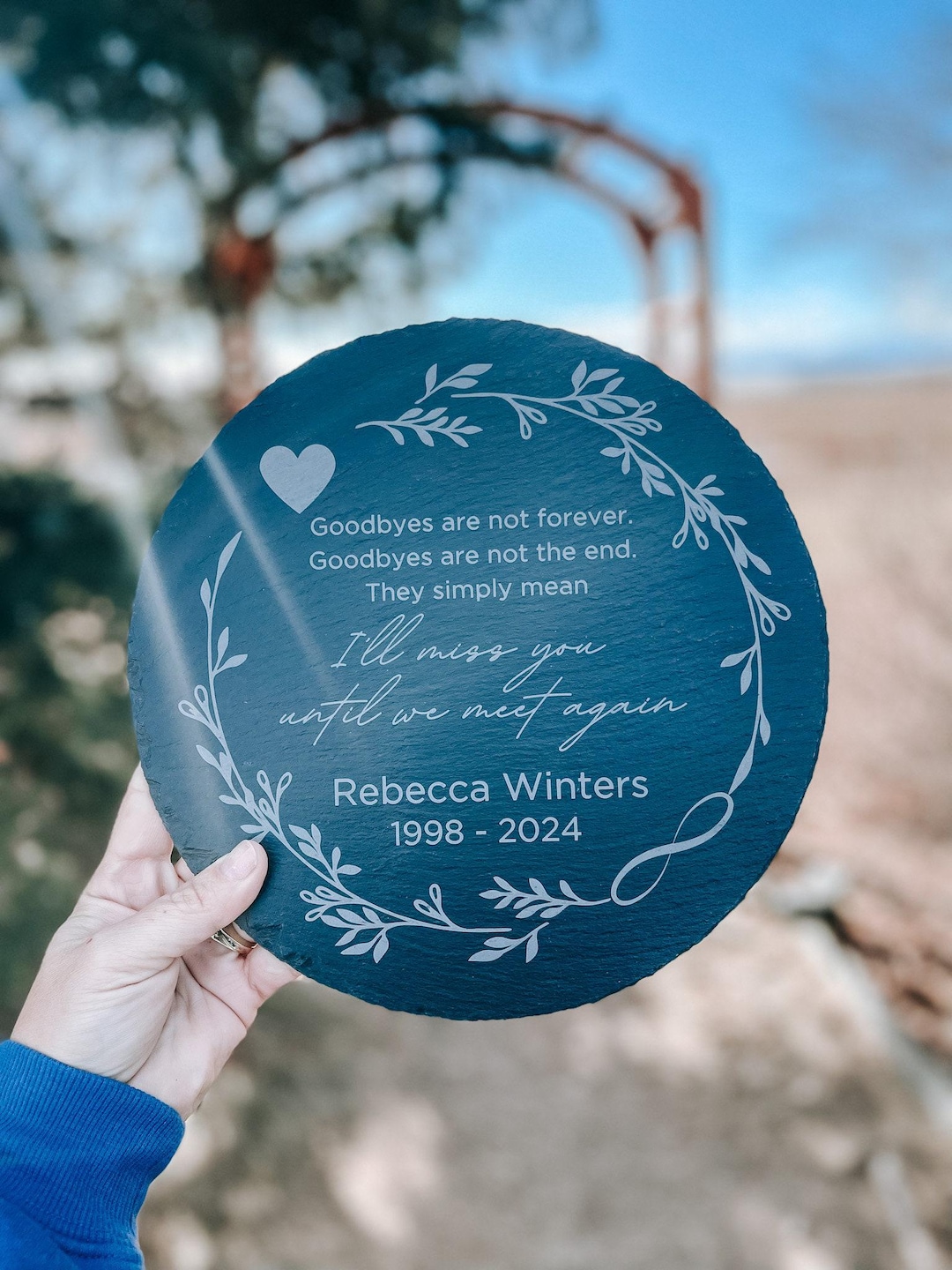 Personalized Slate Memorial Stone: Engraved Garden Plaque - Etsy