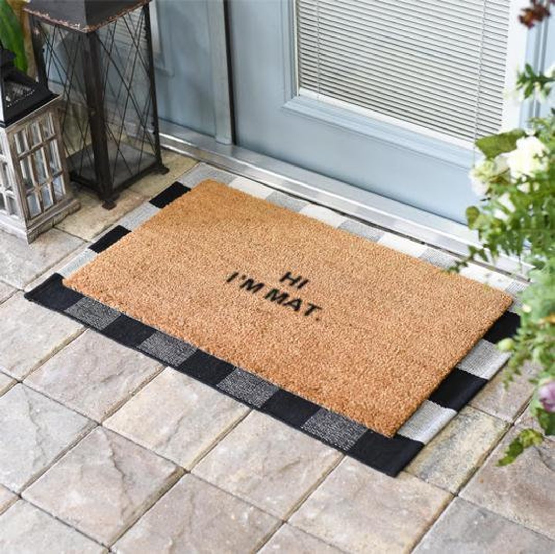Hi I'm Mat Doormat Coir Doormat Funny Doormat Unique - Etsy