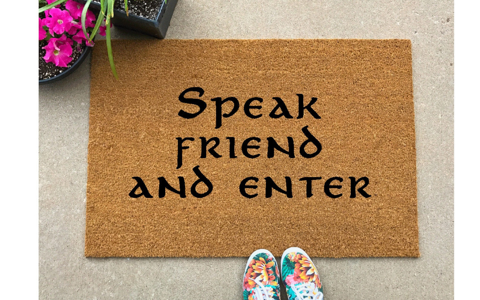 Speak Friend and Enter Welcome Mat Custom Doormat - Etsy