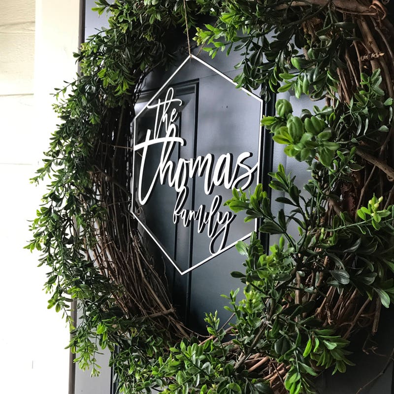 Family Name Wreath - Etsy