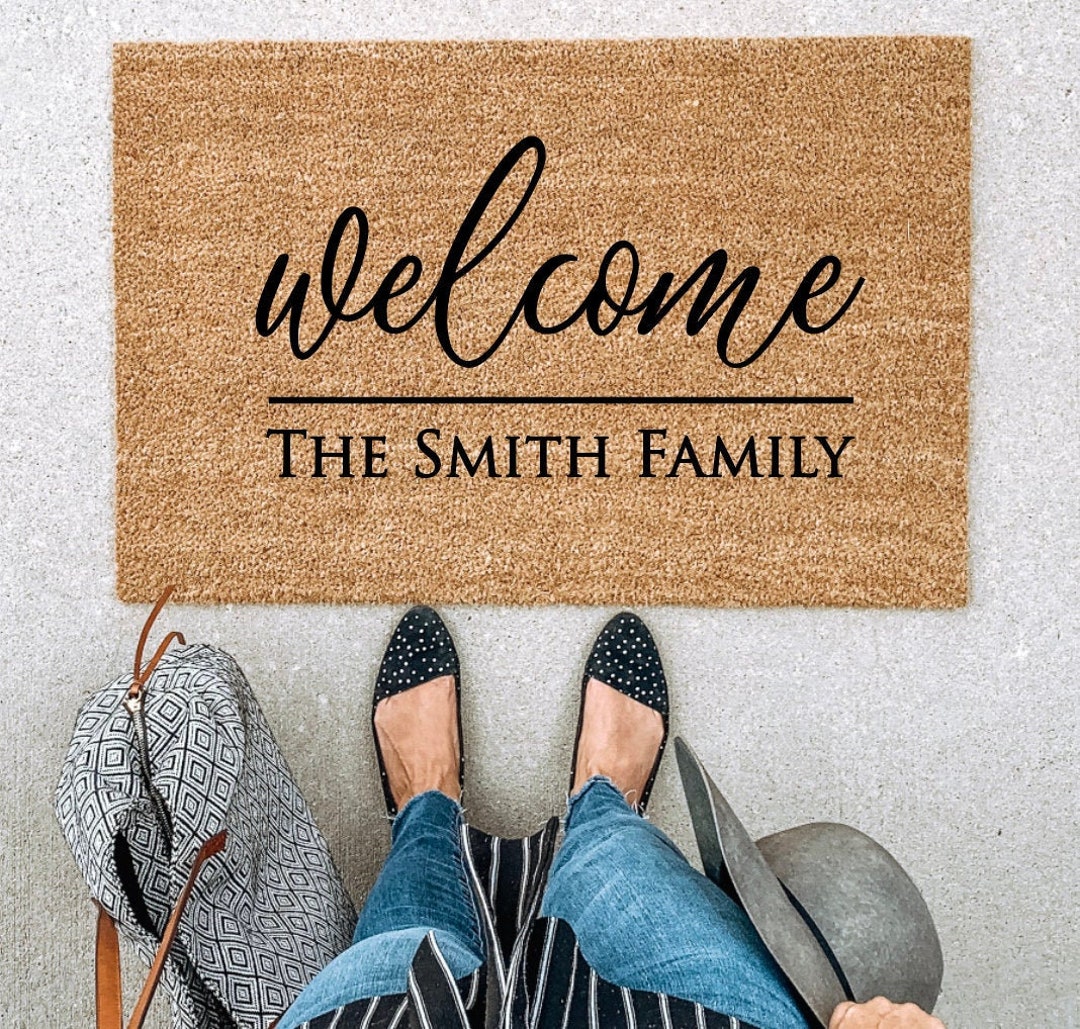 Welcome Mat Custom Doormat Housewarming Gift Wedding Gift Gift for ...