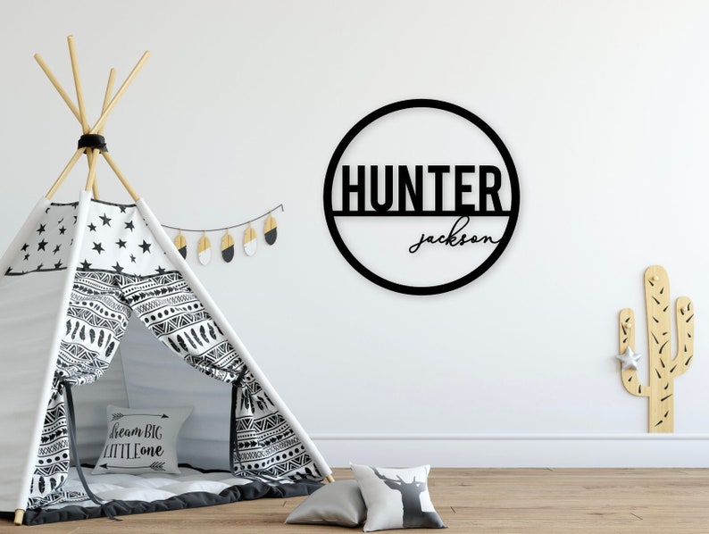 Boy Name Sign, Custom Wooden Name Sign, Nursery Name Sign, Backdrop ...