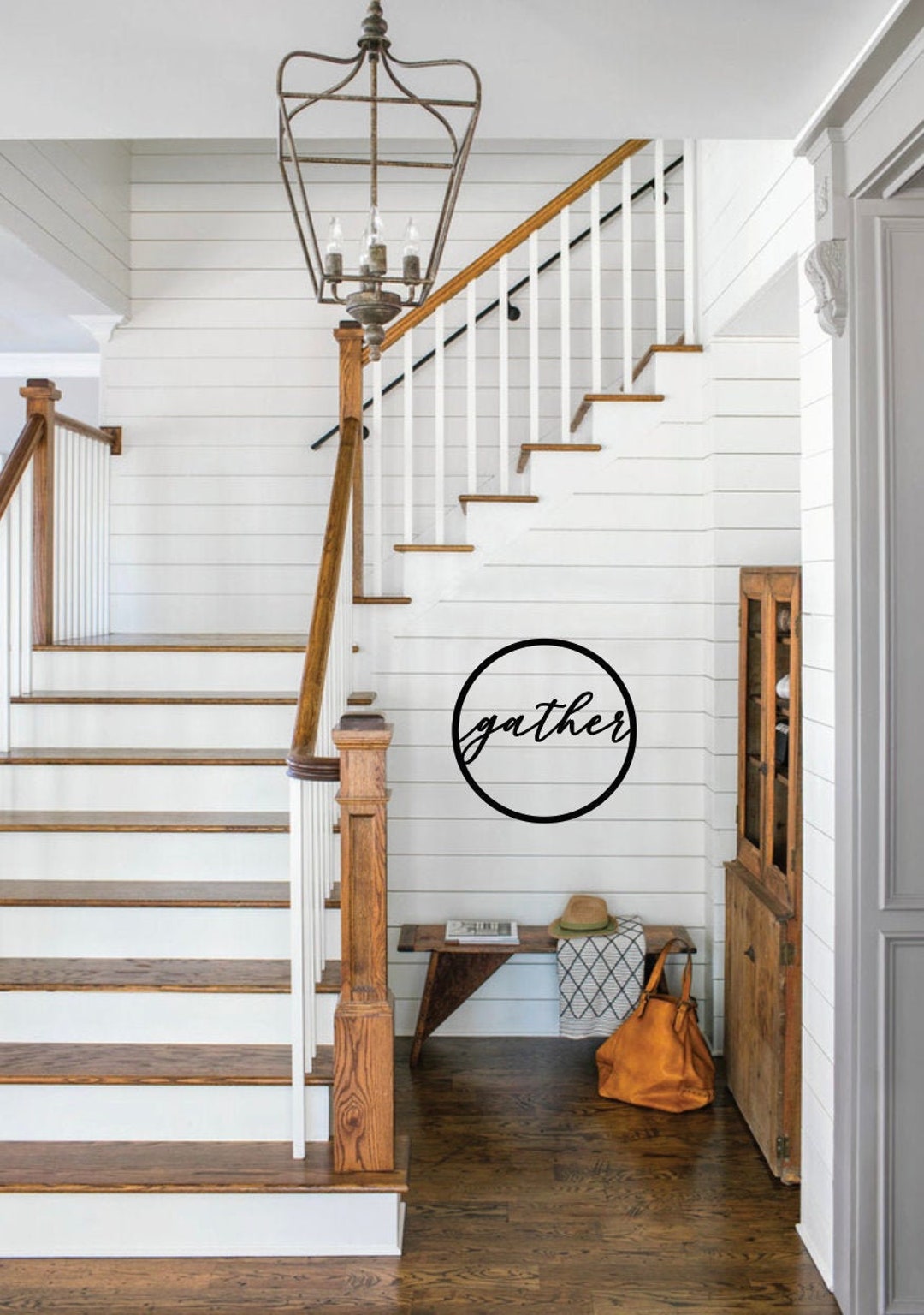 Wood Gather Sign, Farmhouse Style Sign, Fixer Upper Style Sign, Gather ...